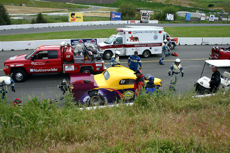 Drag Racing List - Ed Moss Takes a Tumble in Sonoma